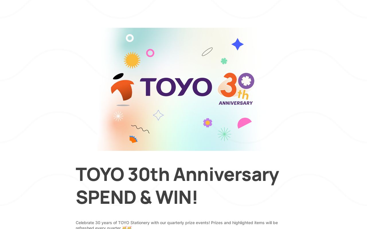 TOYO30 Spend & Win